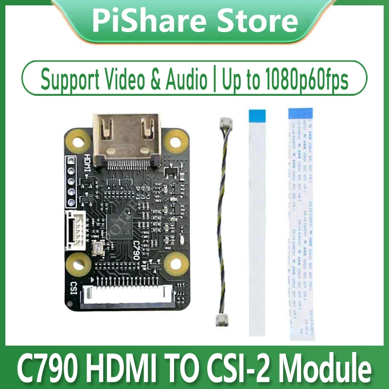 מתאם מצלמה C790 HDMI ל-CSI 2 תומך בווידאו ואודיו ועד 1080p60fps עבור ...