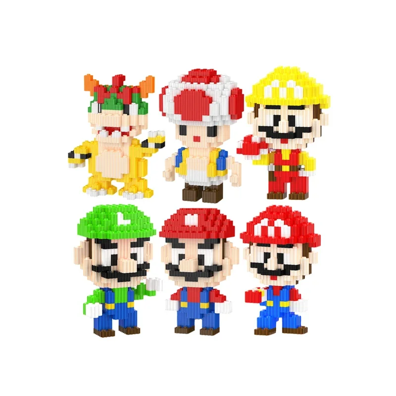 Super-Mario-Bros-Micro-Building-Blocks-Bowser-Peach-Toad-Luigi-Yoshi ...