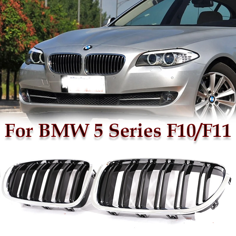 Silver Chrome Frame Double Slat Kindey Grille Front M Color Racing ...
