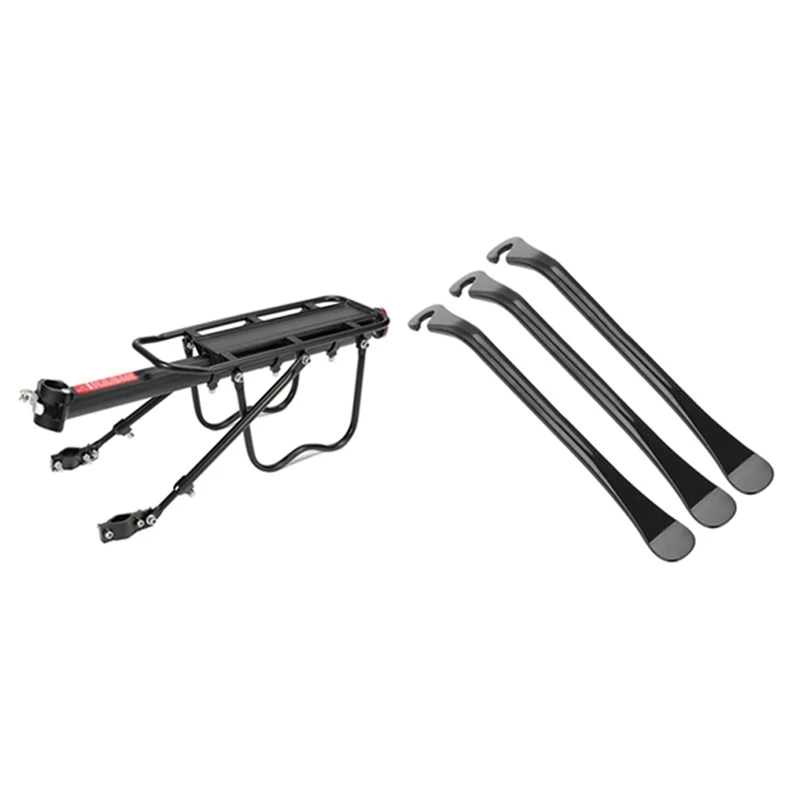 2 Set Bike Accessories: 1 Set Aluminum Alloy Frame Luggage Rear Carrier ...