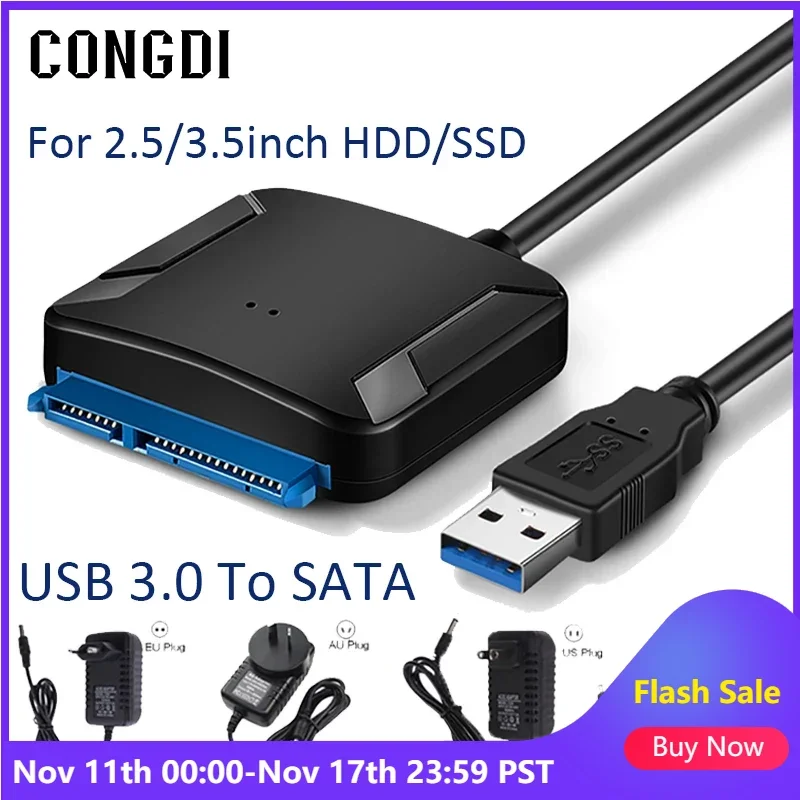 Sata-3-To-USB-3-0-Adapter-Cable-SATA-III-Hard-Drive-Disk-Converter-For ...
