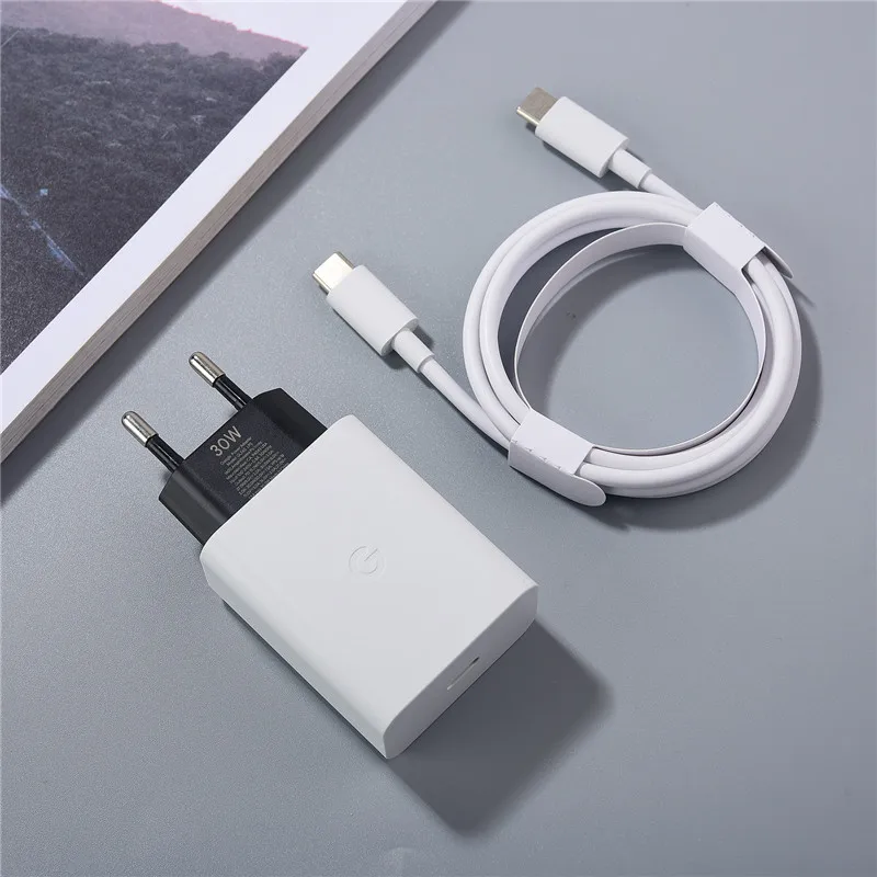 Original For Google Pixel 8 7 6 5 4 Pro 30W EU USB C Charger 6A PD Fast Wall Charging Travel Adapter 100cm Usb C To Type C Cable AliExpress 509