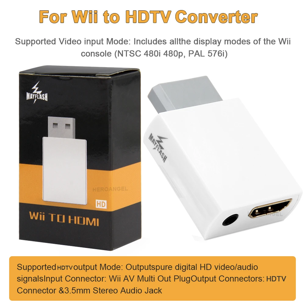 Mayflash-Adaptador-convertidor-de-Wii-a-HDMI-adaptador-de-salida-de ...