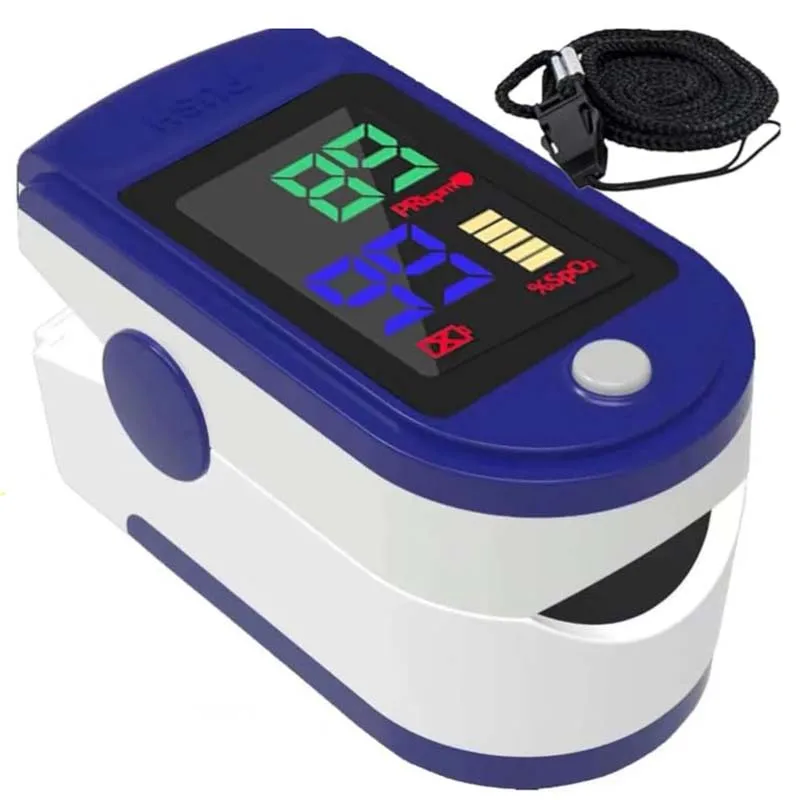Portable-Four-color-Fingertip-Oximeter-Heart-Rate-Meter-Pulse-Blood ...
