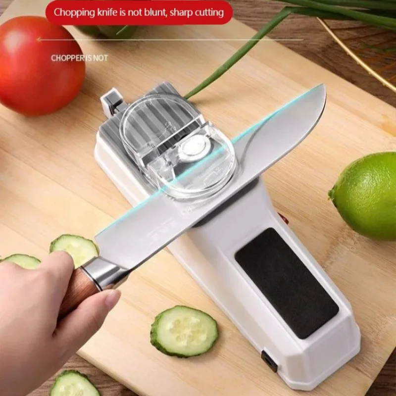 USB-Electric-Knife-Sharpener-Sharpening-Whetstone-KitchenTool-Double ...
