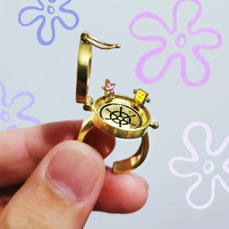 2022 Trend BFF Ring Cute Anime Aesthetic Couple Open Ring for Woman Man ...