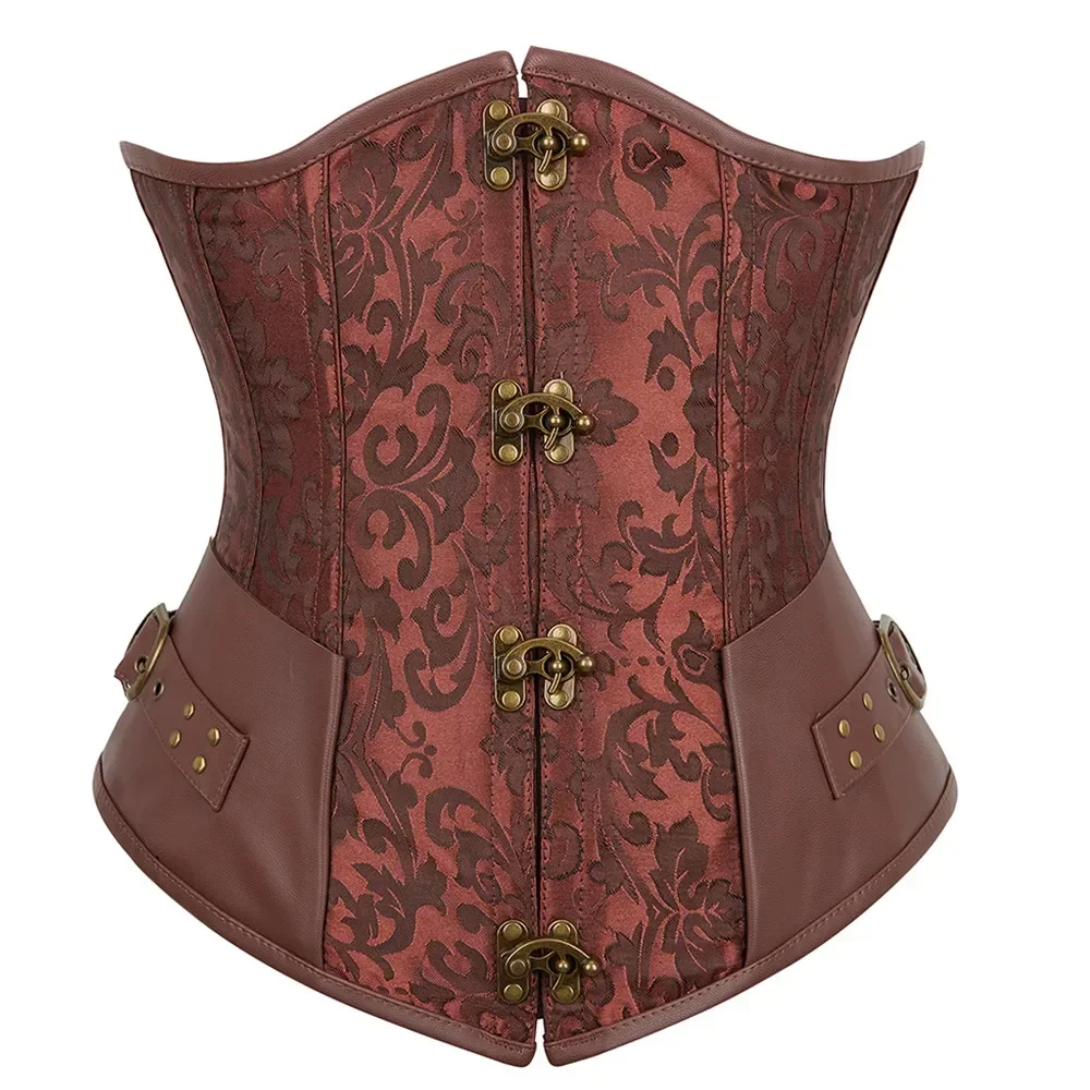 Corset Underbust Top Leather Lingerie Sexy Plus Size Gothic Punk ...