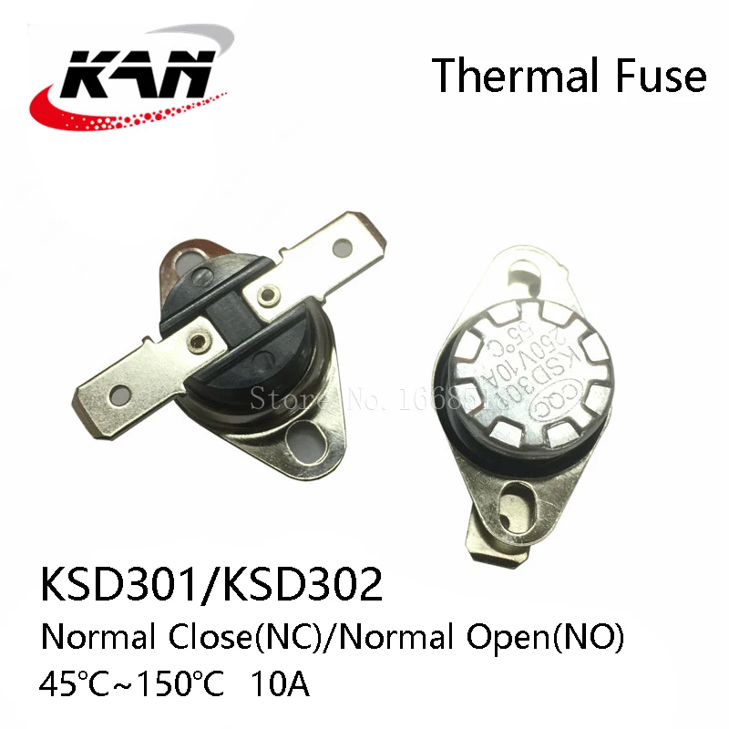 KSD301-302-0C-350C-Degree-10A-250V-Normally-Closed-Open-Temperature-Switch-Thermostat-45C-75C ...