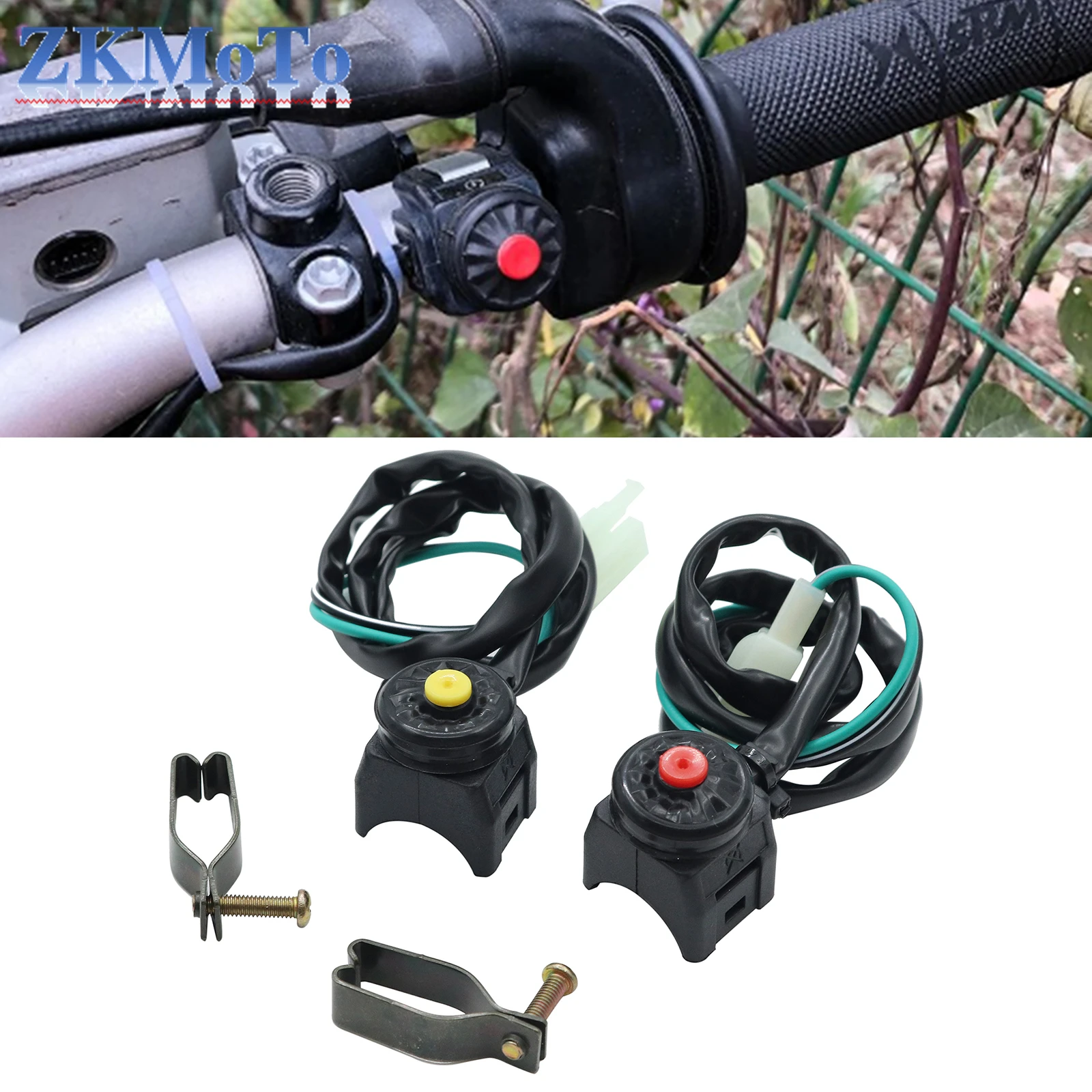 1-Pcs-Universal-Motorcycle-Kill-Switch-Red-Push-Button-Horn-Starter ...