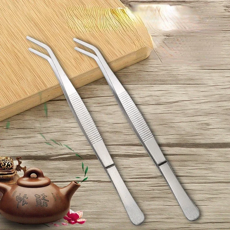 Stainless-Steel-Thicken-Food-Tweezers-Professional-Tea-Bag-Tweezers ...