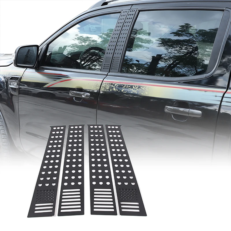 Aluminum-Alloy-Black-Car-Window-Centre-Column-B-Pillars-Trim-Sticker ...