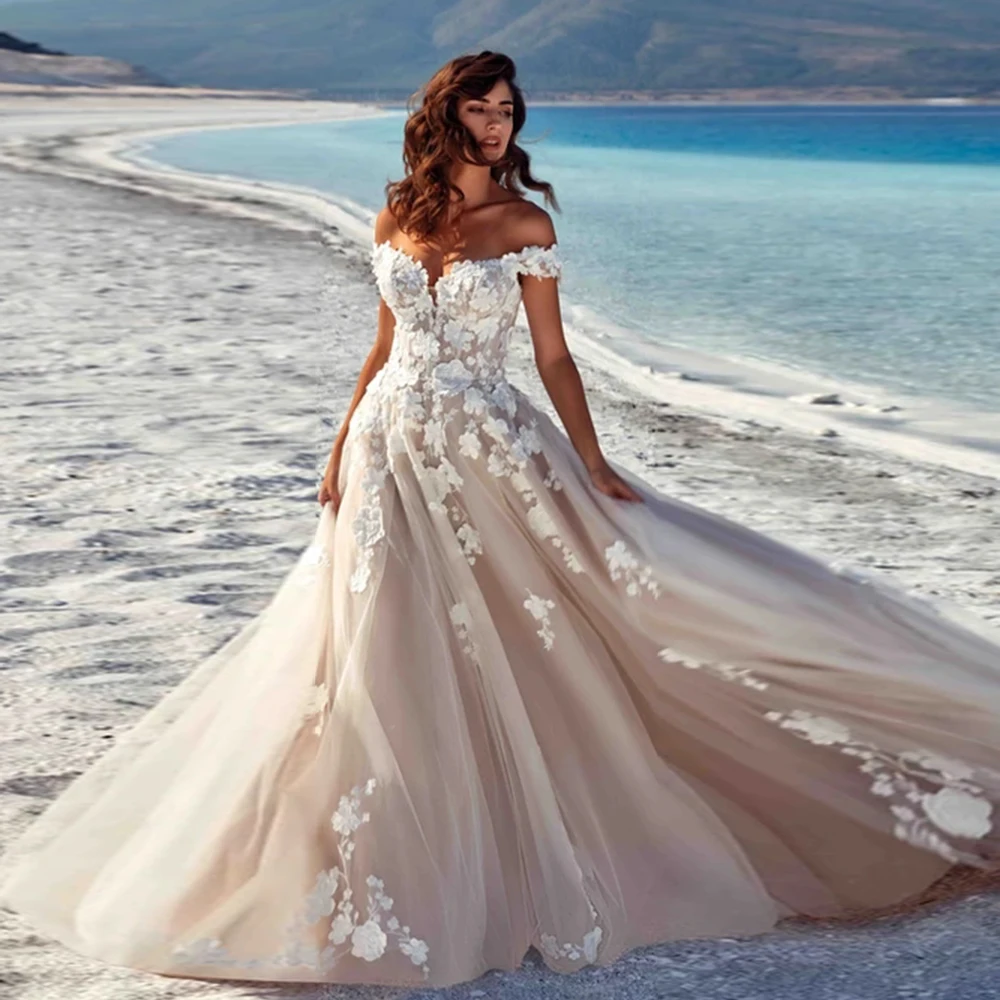 Exquisitos-vestidos-De-Novia-champ-n-para-mujer-vestidos-De-Novia-sin ...