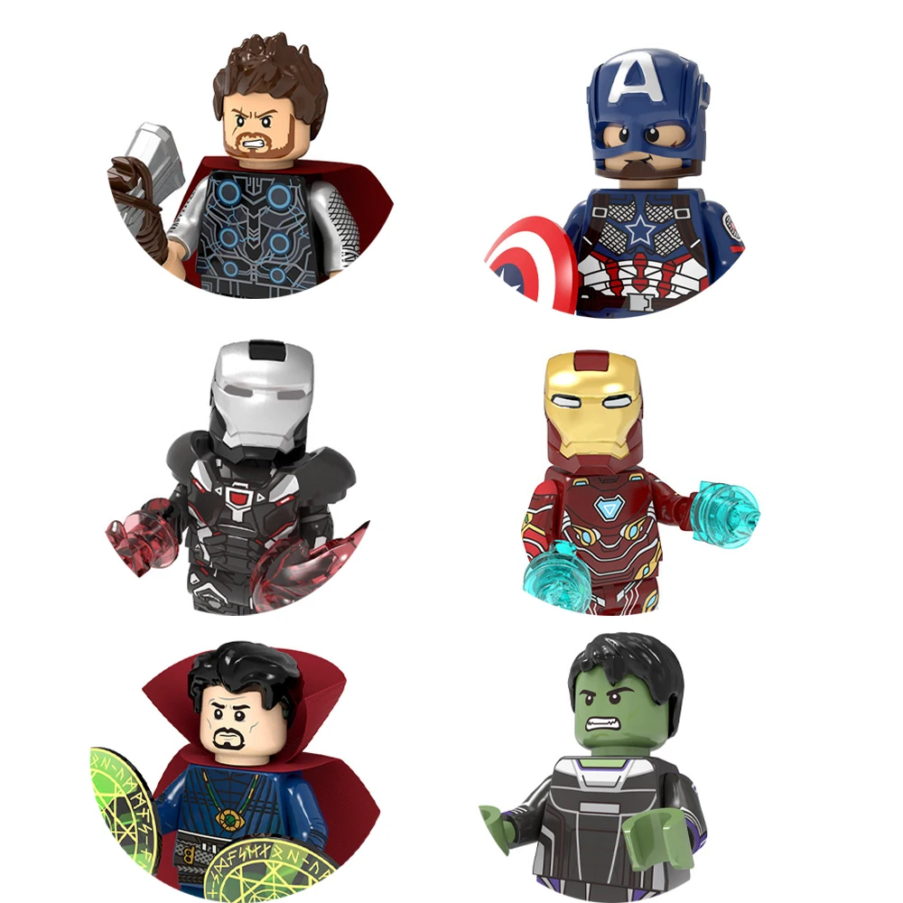 Marvel Avenger Superhero Building Blocks Action Figures Bricks Toys ...
