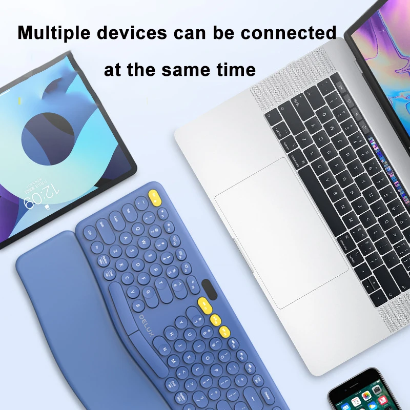 Wireless Keyboard 104 Keys Gaming Bluetooth 2.4G LED Keyboard USB ...