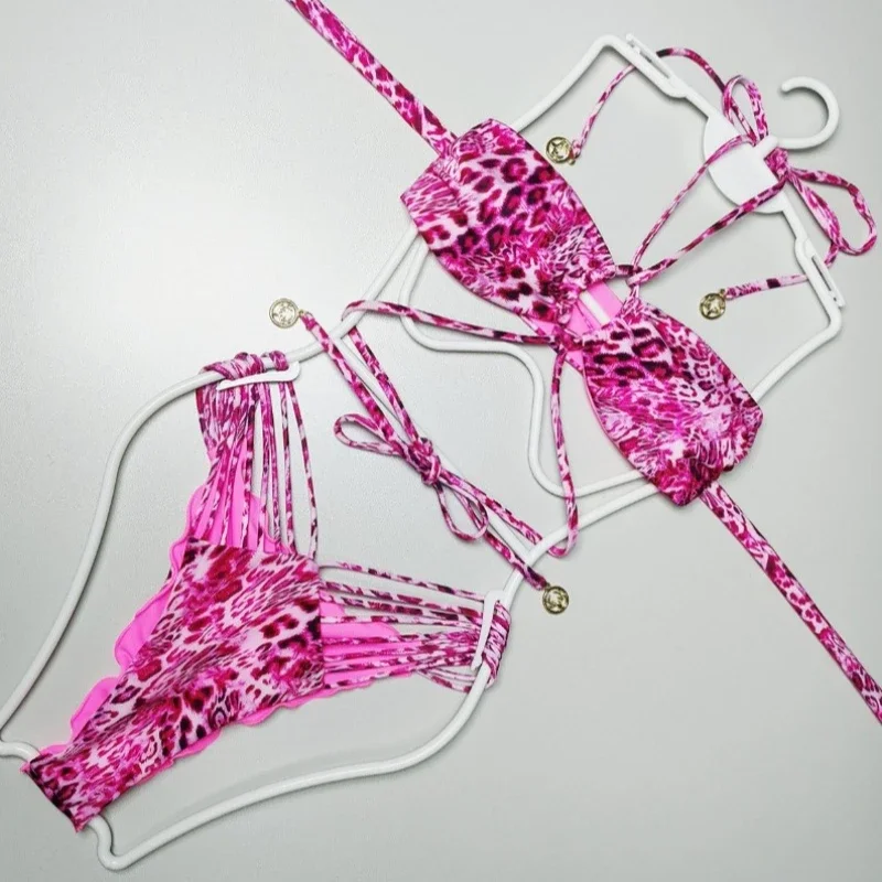 2025 Strappy Bikini Set The Ultimate Rose Sexy Bikini For A Flirty And