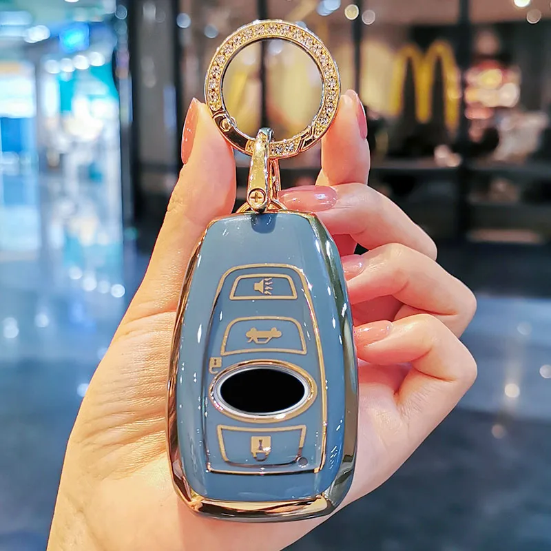Plating TPU Car Key Case Cover For Subaru BRZ XV Forester Legacy ...