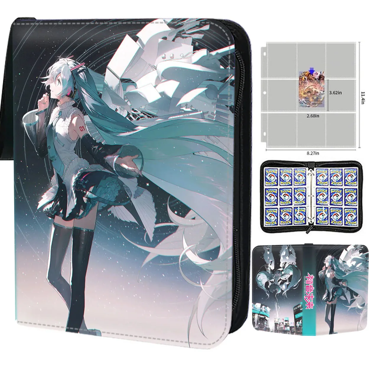 400-900pcs-Hatsune-Miku-Card-Binder-Collector-Zipper-4-9-Pocket-Game ...