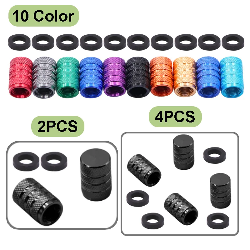 Auto-Tire-Valve-Stems-Cap-Knurling-Style-Tire-Valve-Cap-Aluminum-Tire ...