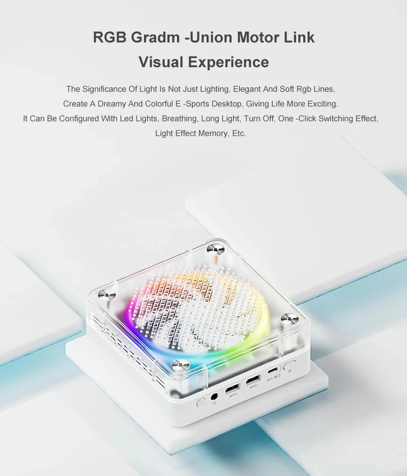 AMD R9 MINI PC Ryzen 9 6900HX ES R5 7640HS Mini PC RGB Color Gamer ...