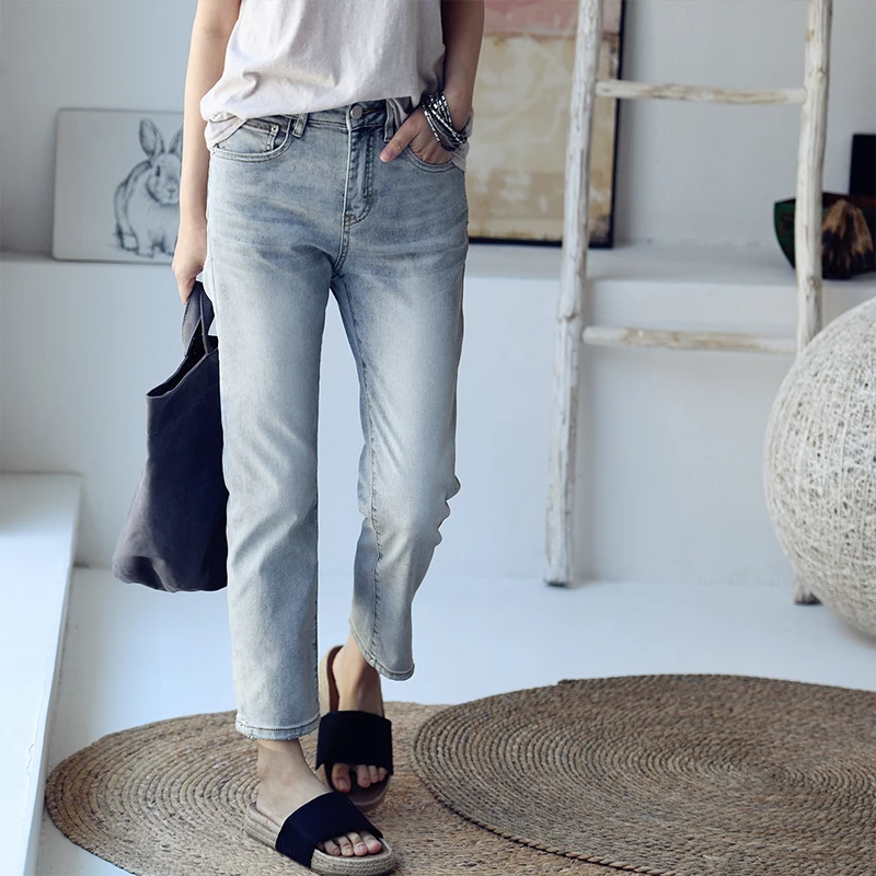 MICOCO-N8807C-Artistic-wash-white-scratch-stretch-stretch-skinny-high ...