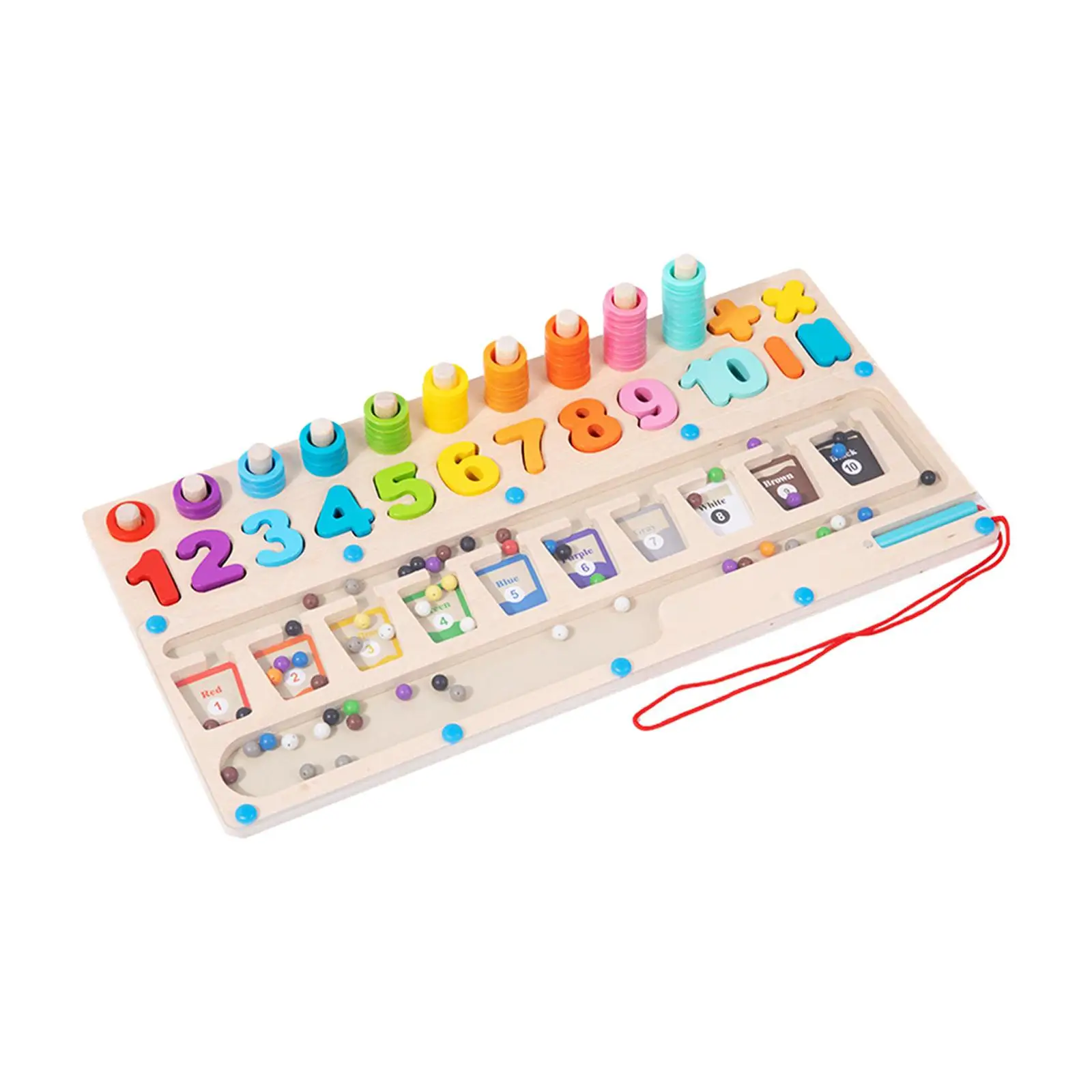 Magnetic-Color-and-Number-Maze-Kid-Toy-Games-Bead-Maze-Toy-Matching ...