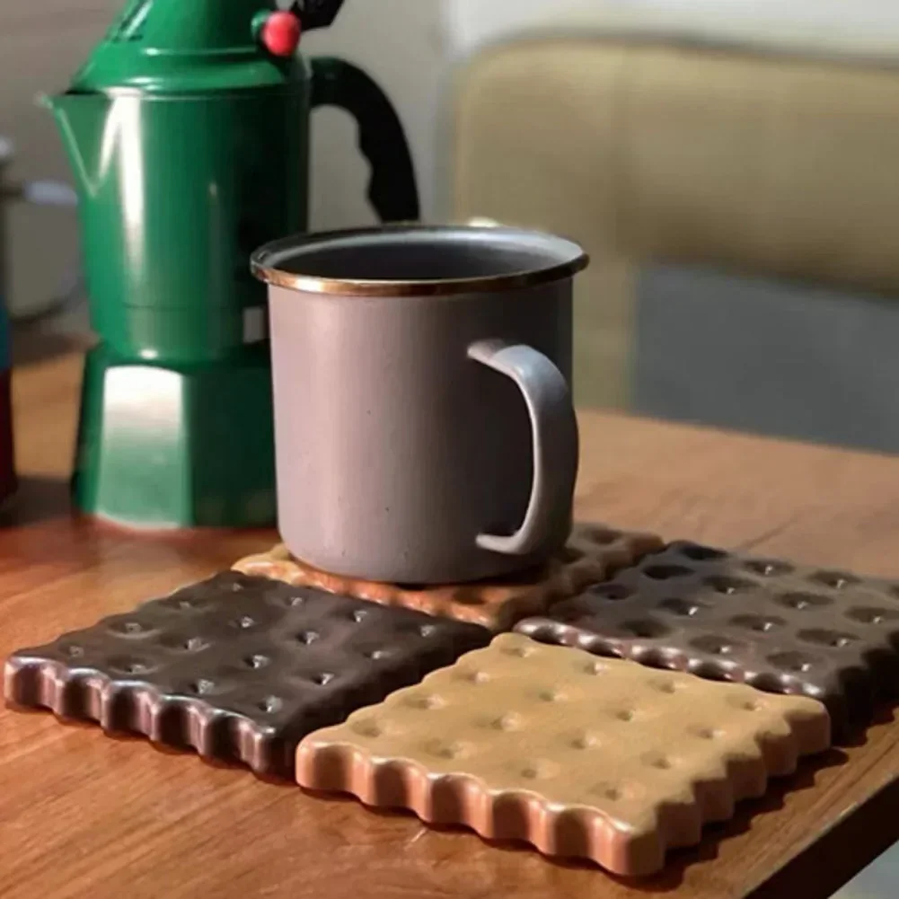 1Pc-Solid-Wood-Biscuit-Shaped-Coaster-Set-Insulation-Pad-And-Mat-For ...
