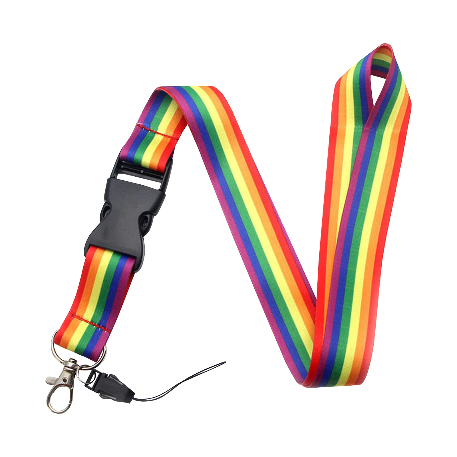 Quick-Release-Buckle-Durable-Phone-Lanyard-Rainbow-Color-Carnival-Neck ...