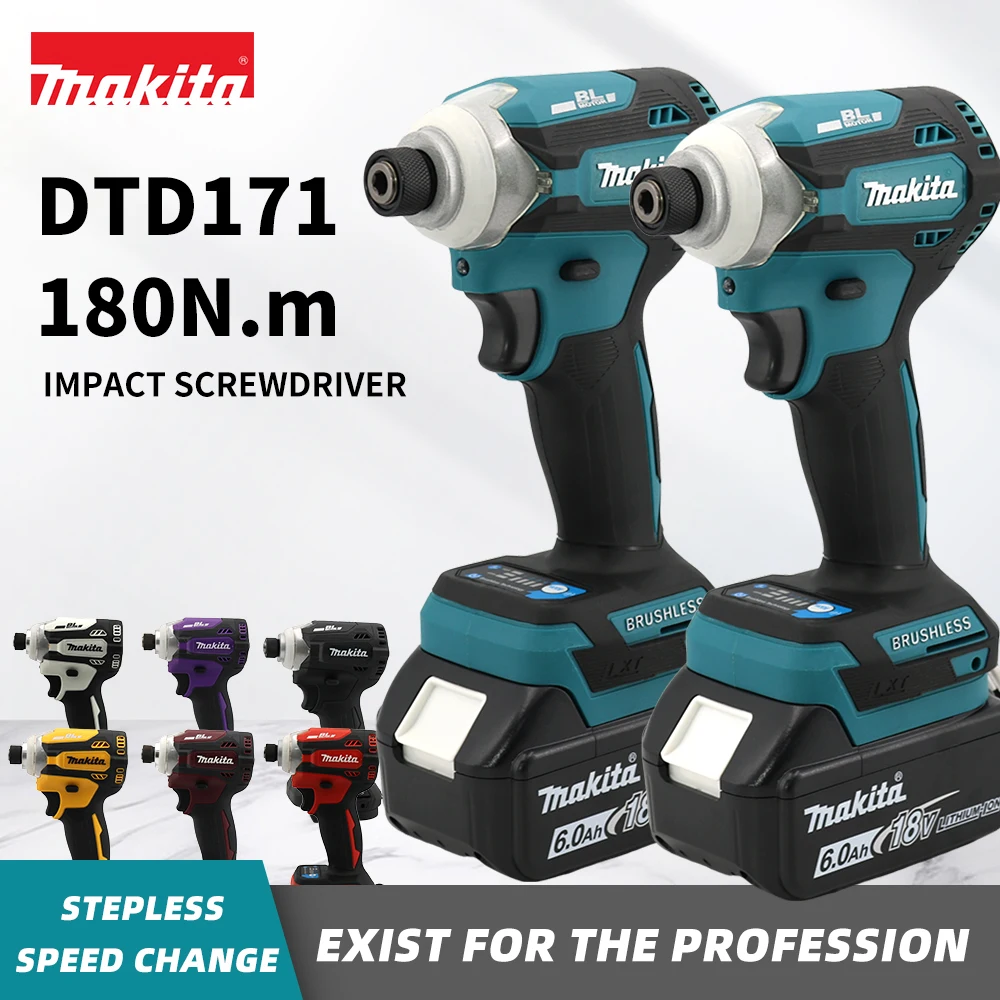 Makita-DTD171-Brushless-Electric-Impact-Multifunction-Electric-Drill-18V-Battery-Cordless ...