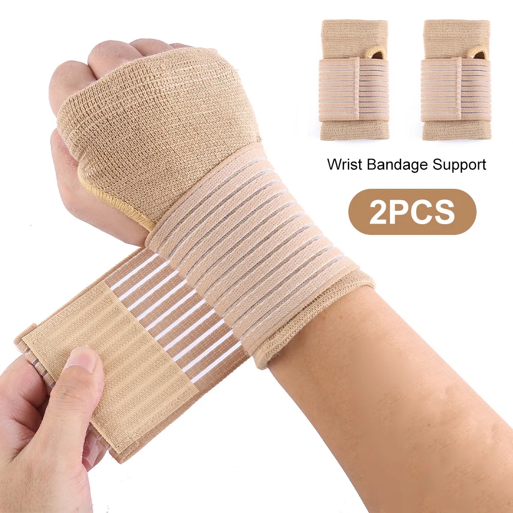 1Pair-Elastic-Bandage-Wrist-Guard-Support-Arthritis-Sprain-Band-Carpal ...