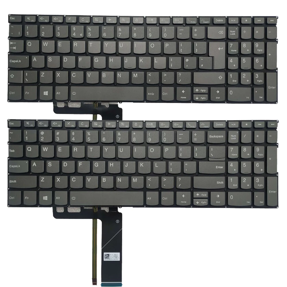 New Backlit UK/US Keyboard For Lenovo ThinkBook 15 IML 15 IIL English ...