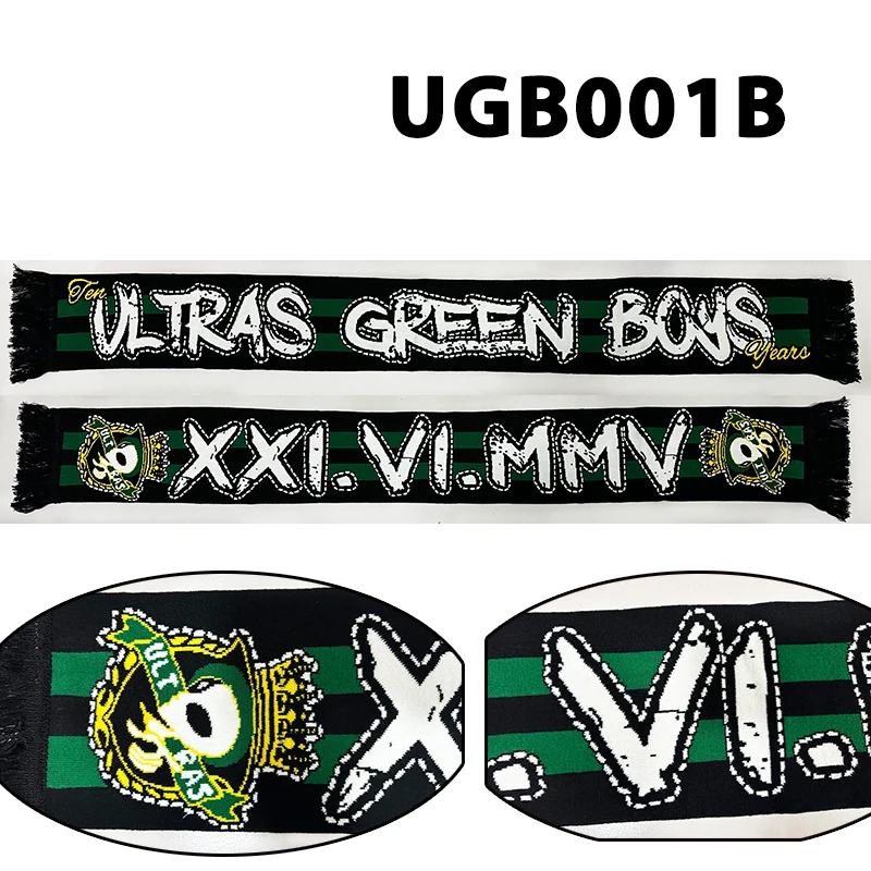 145-20-cm-Size-Ultras-Green-Boys-10-Years-Scarf-for-Fans-Double-faced ...