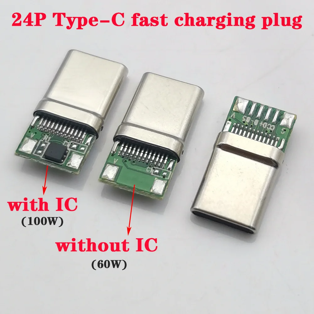 1-10pcs-Type-C-USB-2-0-Connector-24pin-Fast-Charging-Male-Socket-Plug ...