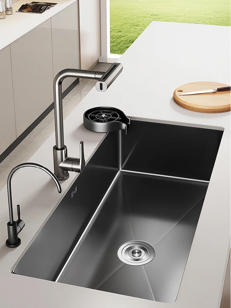 Stainless-Steel-Waterfall-Kitchen-Sink-Vegetable-Washing-Basin-Large ...
