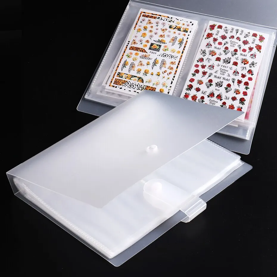 80-Slots-Nail-Stickers-Storage-Book-Empty-Collection-Book-Holder ...