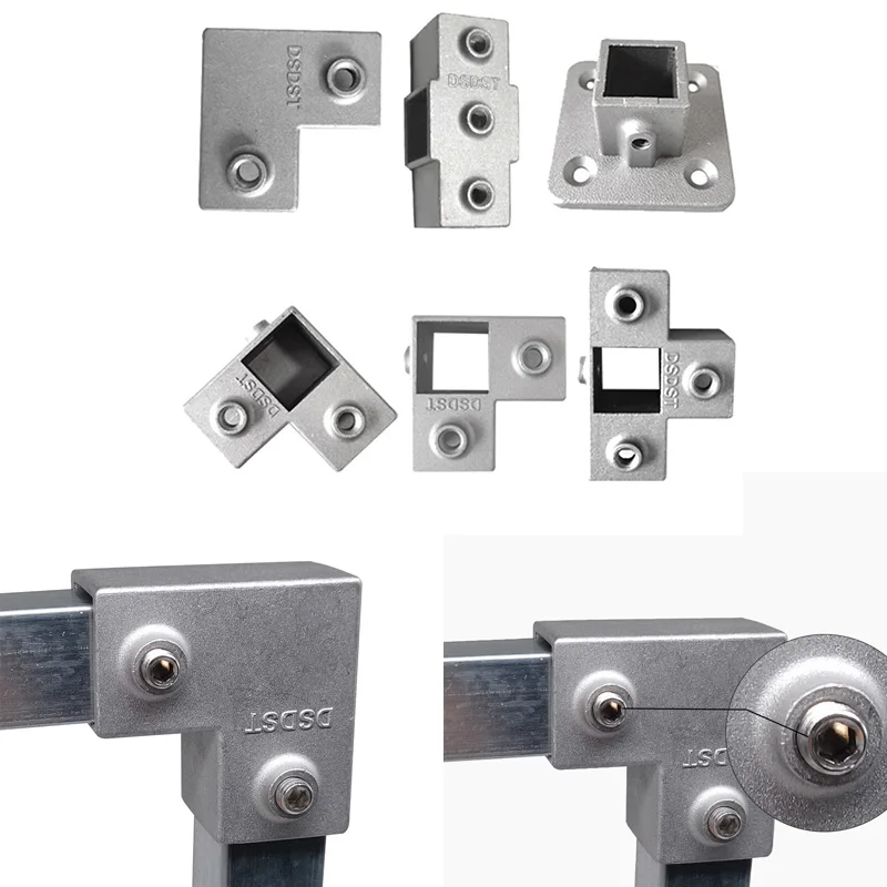 25x25mm-Aluminum-Alloy-Square-Tube-Connector-Square-Pipe-Fitting-Sleeve ...