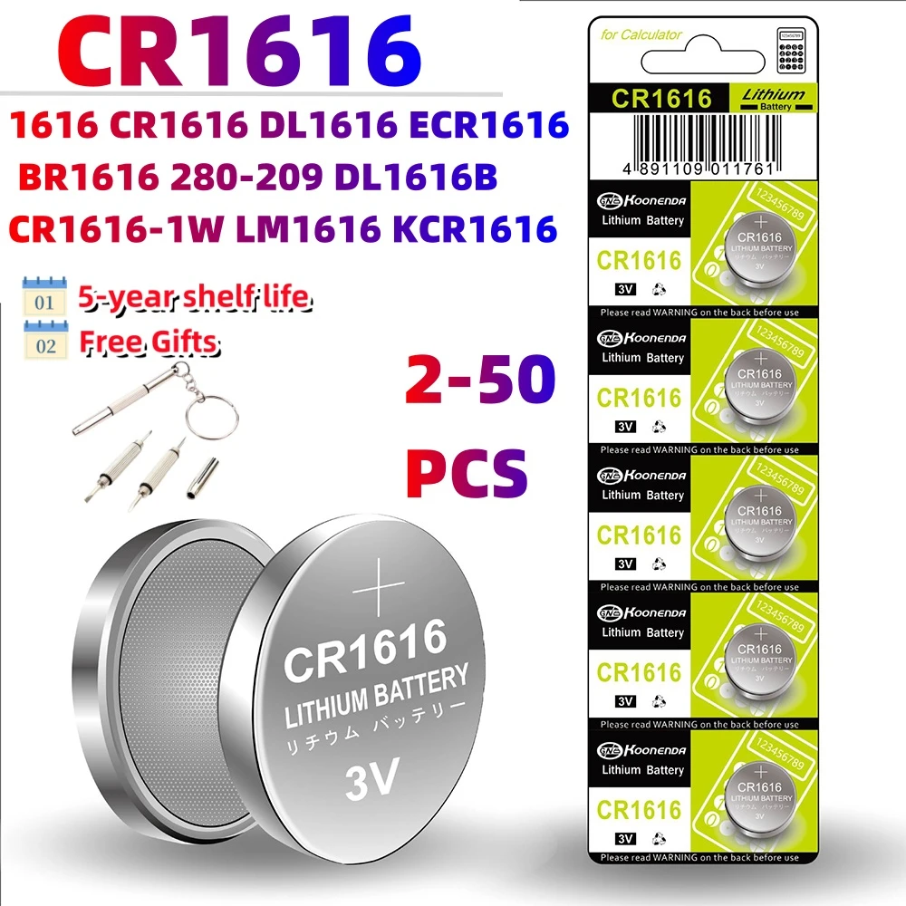 High-Capacity-3V-50mAh-CR1616-Coin-Cells-Batteries-CR-1616-DL1616 ...