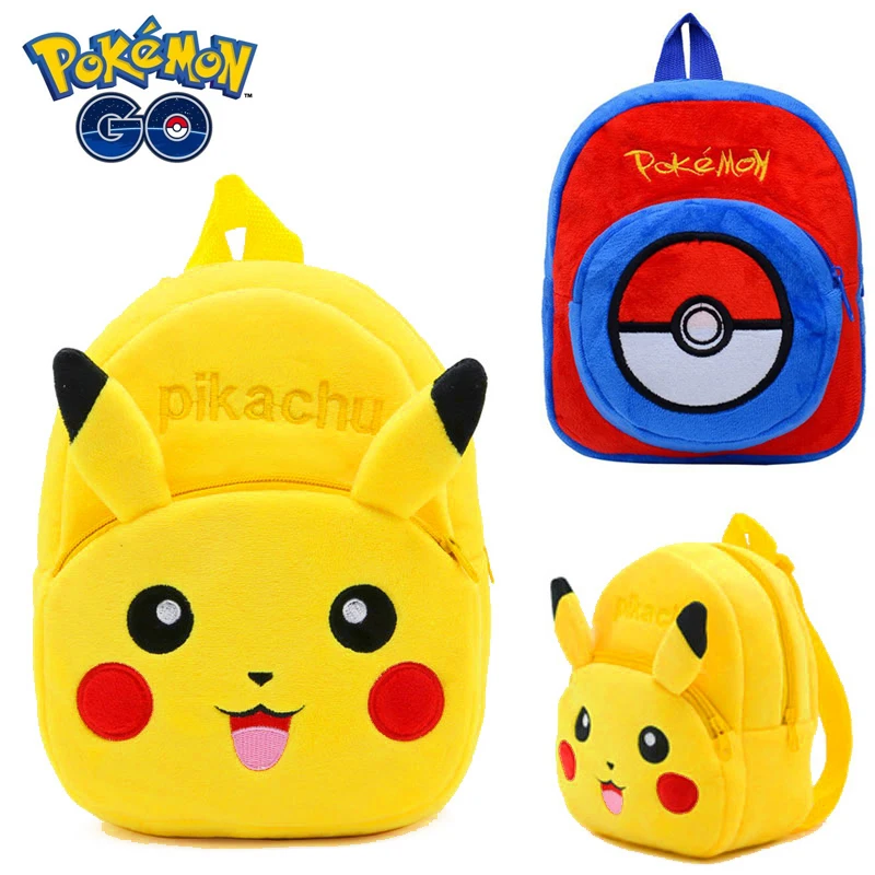 Anime-Pokemon-Pikachu-Plush-Backpack-Kids-Cartoon-Plush-Stuffed ...