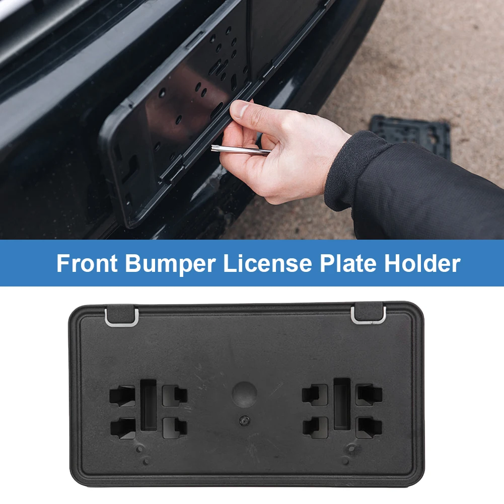 Black-License-Plate-Holder-Mount-FO1053100-Front-Bumper-License-Plate ...