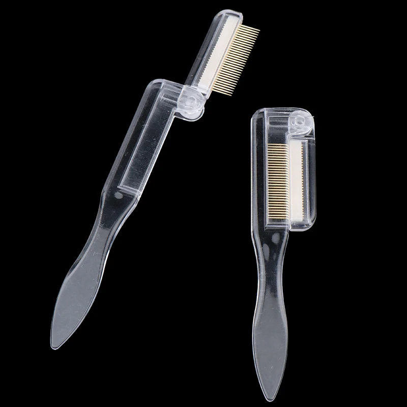 Folding Eyelash Comb Lash Separator Mascara Lift Curl Stainless Steel ...