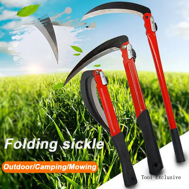 Mower Folding Sickle Manganese Steel Portable Firewood Cutting Outdoor ...