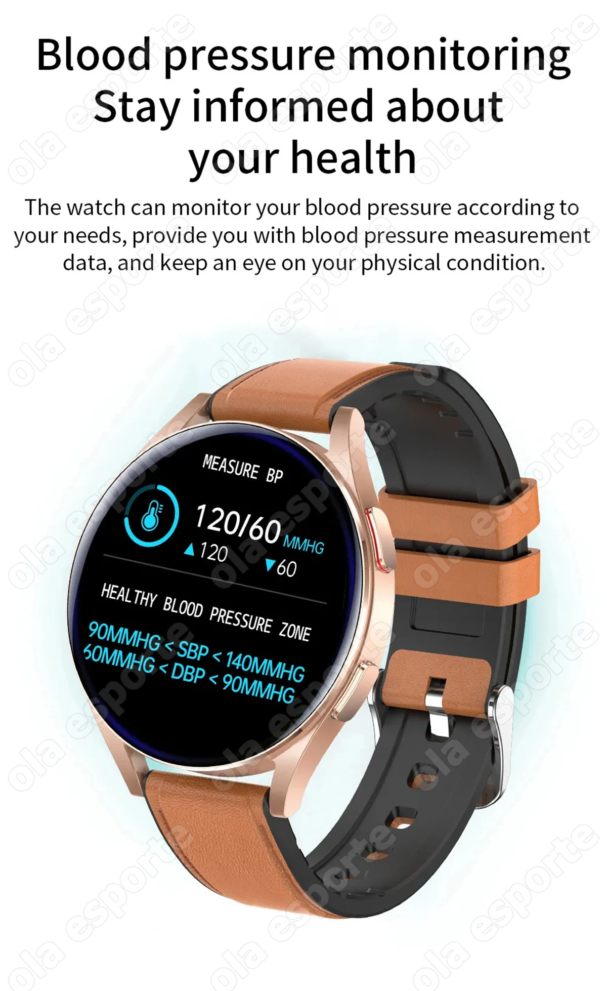 2024 New Bluetooth Call Smart Watch ECG Monitor AMOLED Always Display ...