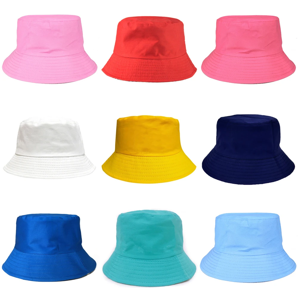 1Pc-New-Spring-Summer-Solid-Color-Parent-Child-Fisherman-Hat-Children-S ...