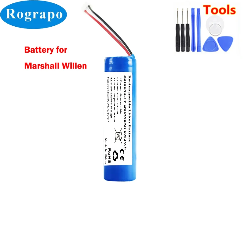New 3.7V 3400mAh/2600mAh Battery C406A5 For Marshall Willen with 3-wire ...