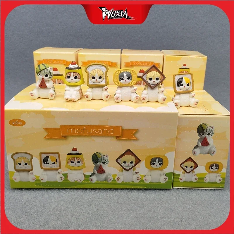 6Pcs Mofuseands Cat Dolls Toast Pandas Cat Cos Cross-Dressing Action ...