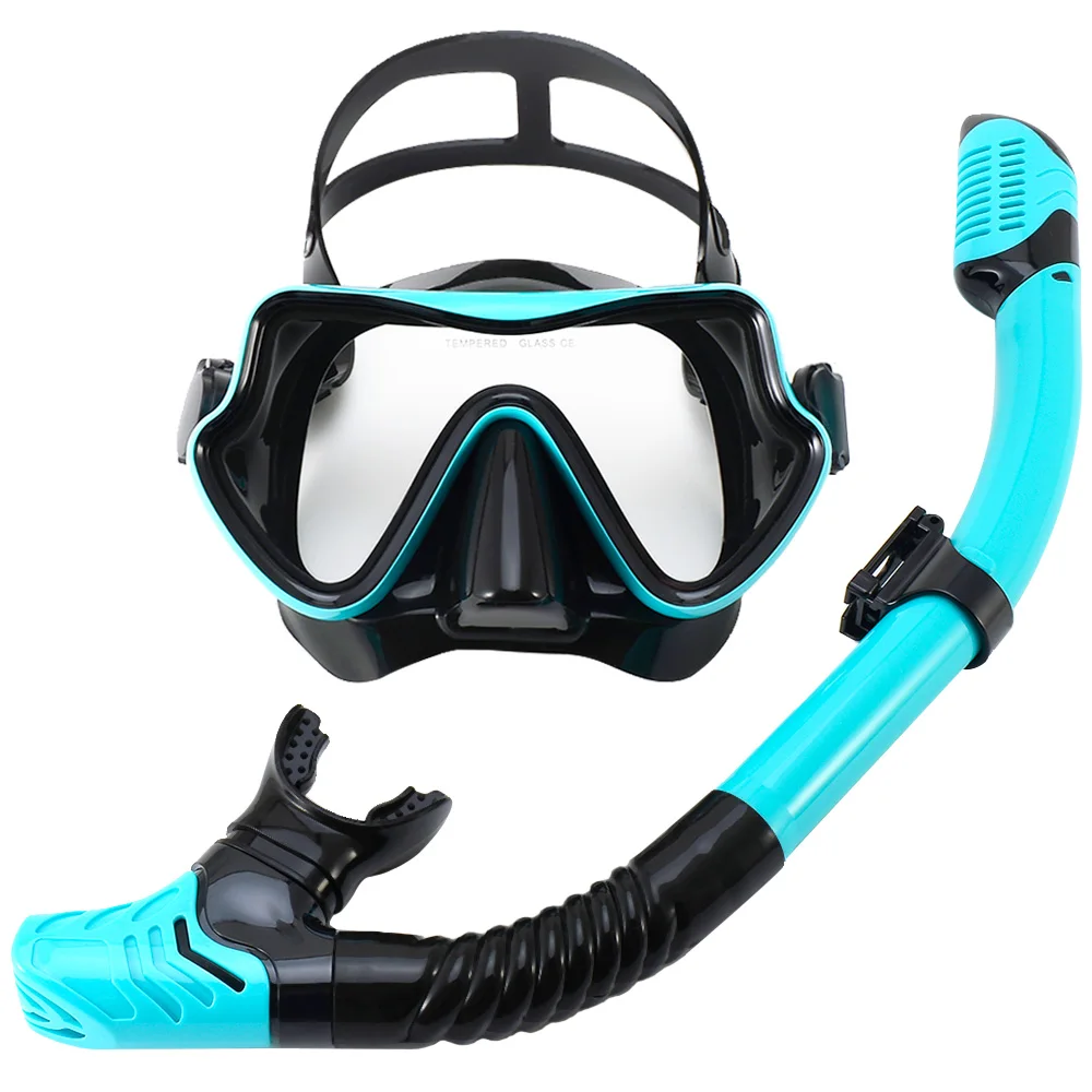 Scuba-Diving-Mask-Snorkel-Set-Tempered-Glass-Professional-Panoramic ...