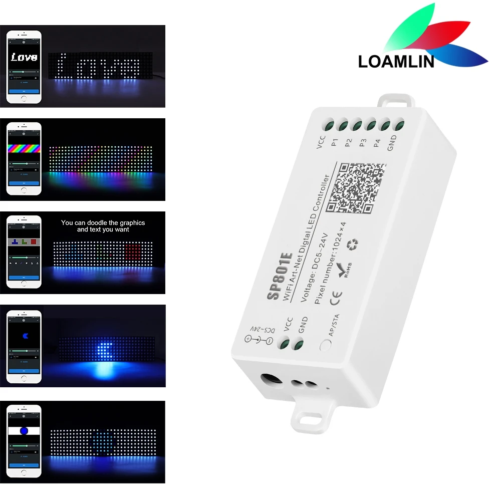 Wifi Art-net Led Controller | Led Matrix Controller Wifi | Sp Lighting ...