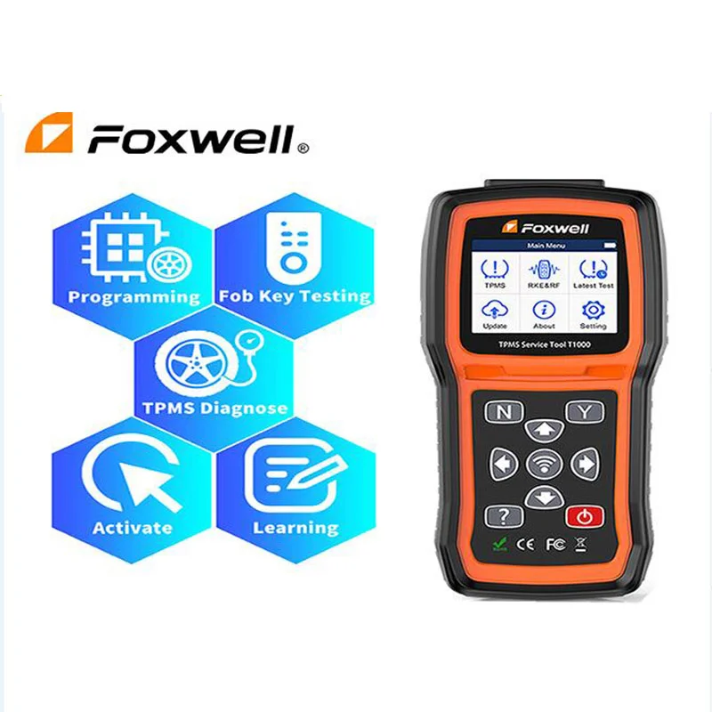 Foxwell-T1000-TPMS-Tool-Programming-Activate-TPMS-Sensors-Check-RF-Key ...