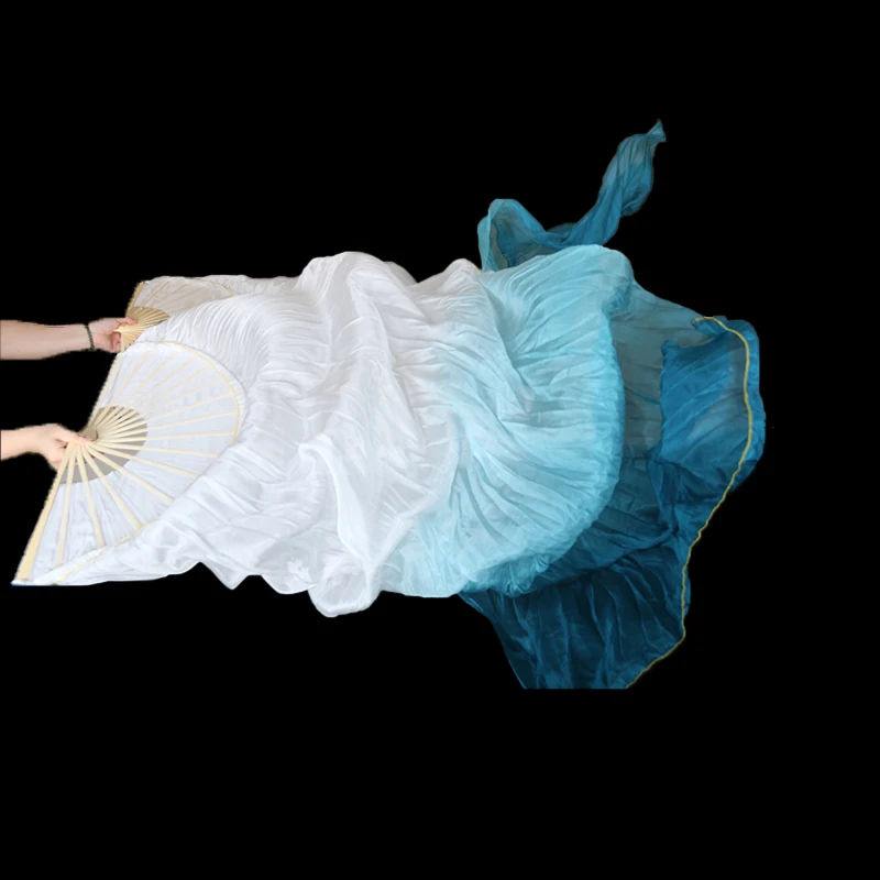 Professional-Bellydance-Silk-Veils-Light-Weight-100-Silk-Fan-Hand-Paint ...