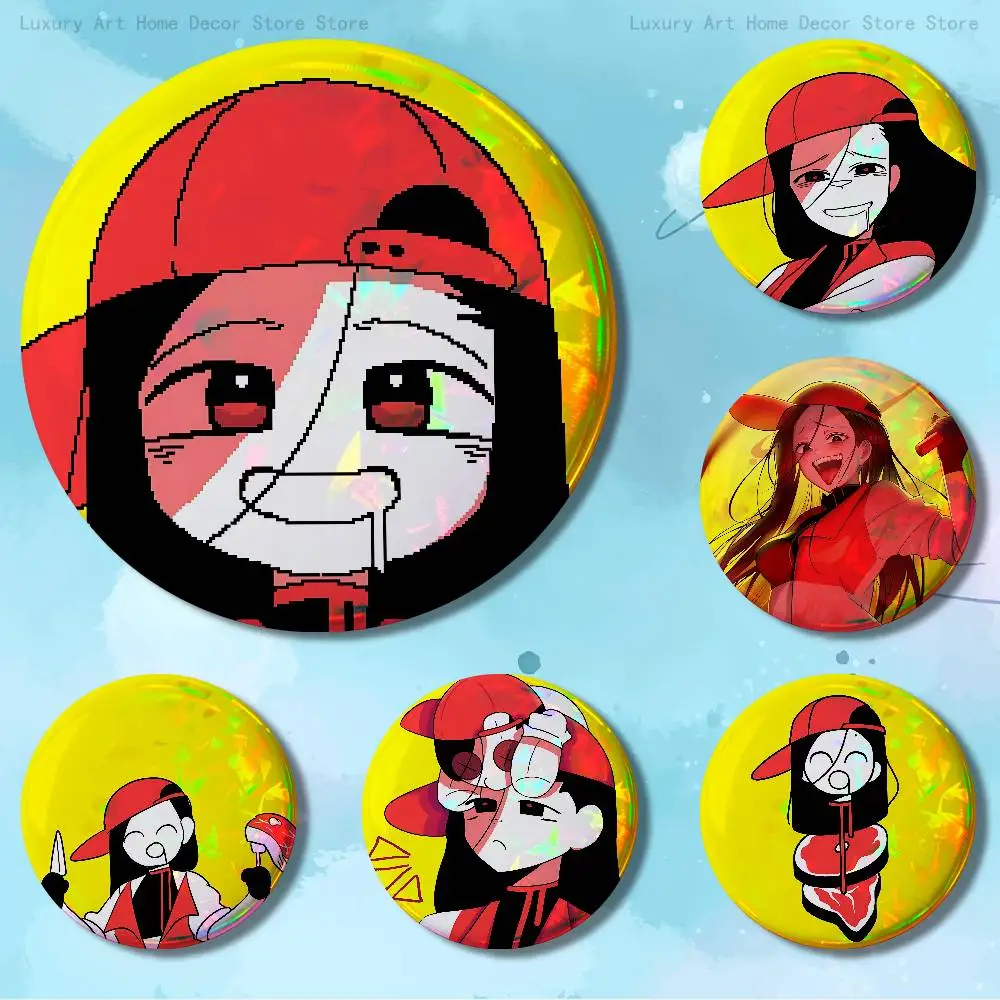 B-Butcher Vanity Y-Yi Xi Singer Enamel Pin Tinplate Round Brooch ...