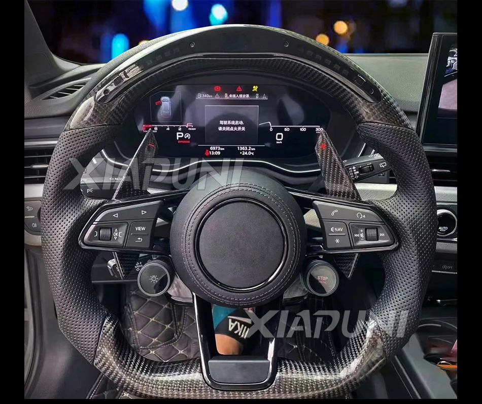Customized LED Carbon Fiber Steering Wheel Compatible with Audi R8, TT ...